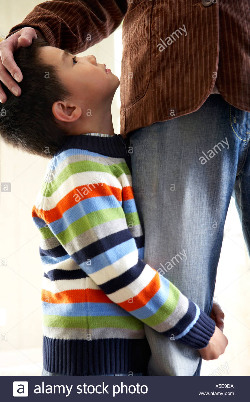 Child Hugging Parent Leg High Resolution Stock Photography and Images ...