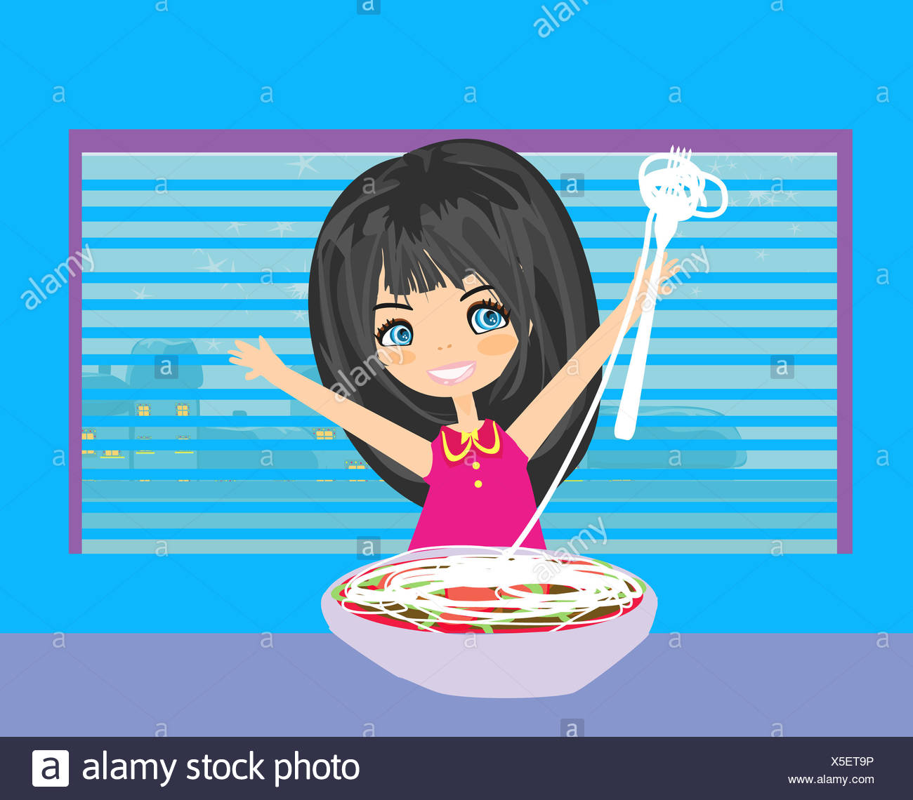 Pasta Food Illustrations Stock Photos & Pasta Food Illustrations Stock ...