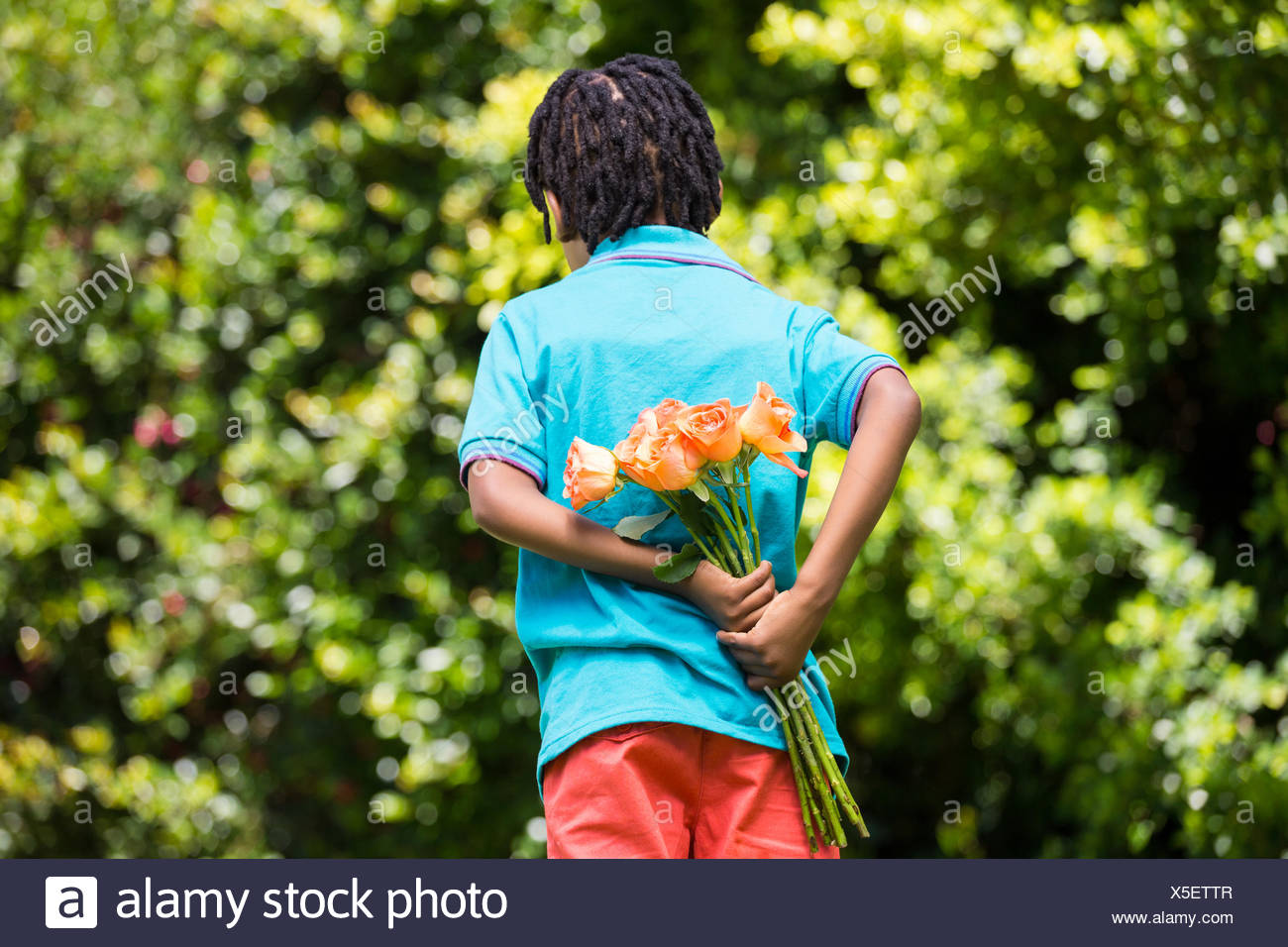 Kid Behind Rear View High Resolution Stock Photography and Images - Alamy