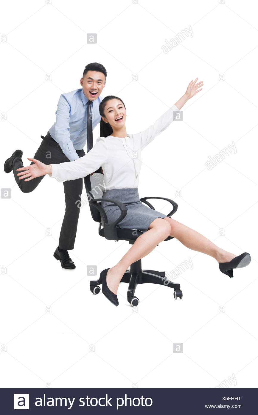 Office Chair Pushing High Resolution Stock Photography and Images - Alamy