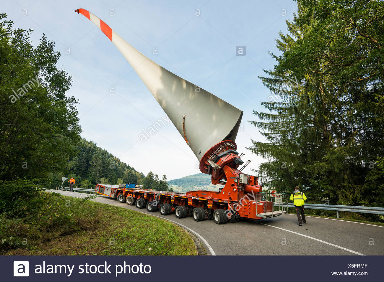 Heavy Transport Wind Turbine Transportation High Resolution Stock ...