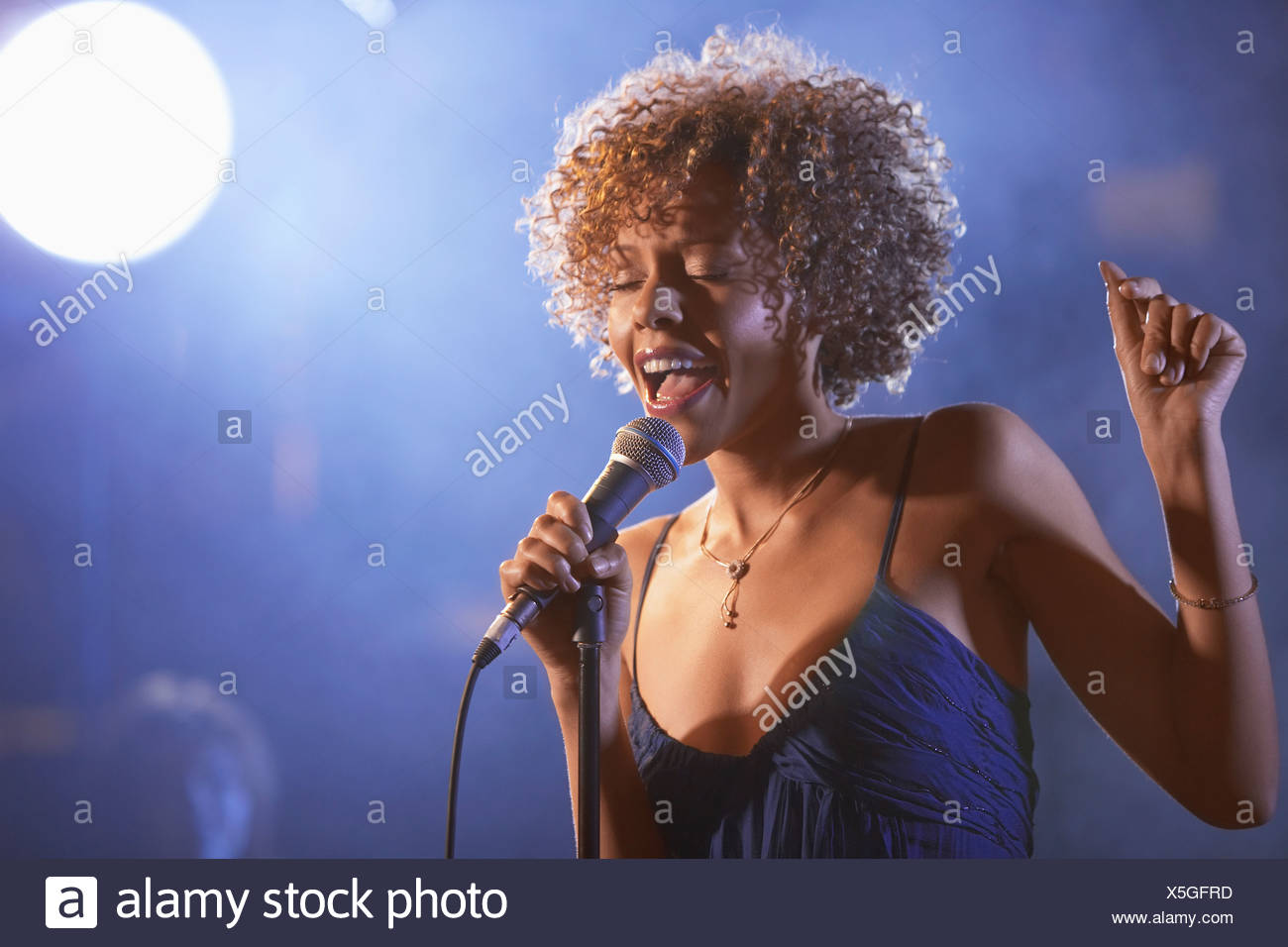 Female Singer Performing At Jazz Club High Resolution Stock Photography ...