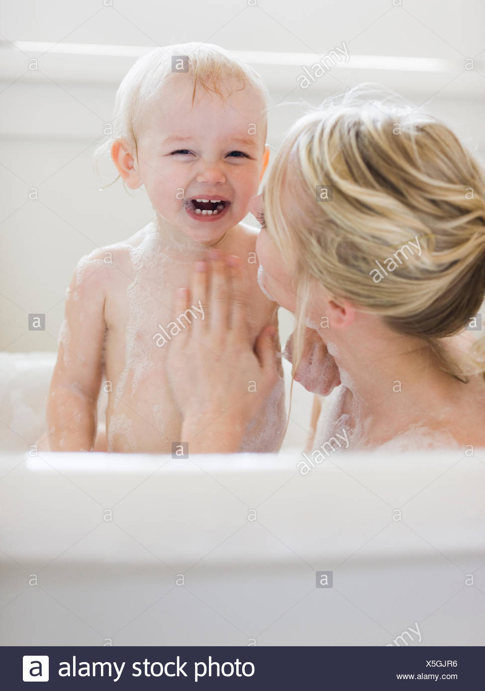 Mother Taking Bath With Daughter High Resolution Stock Photography and ...