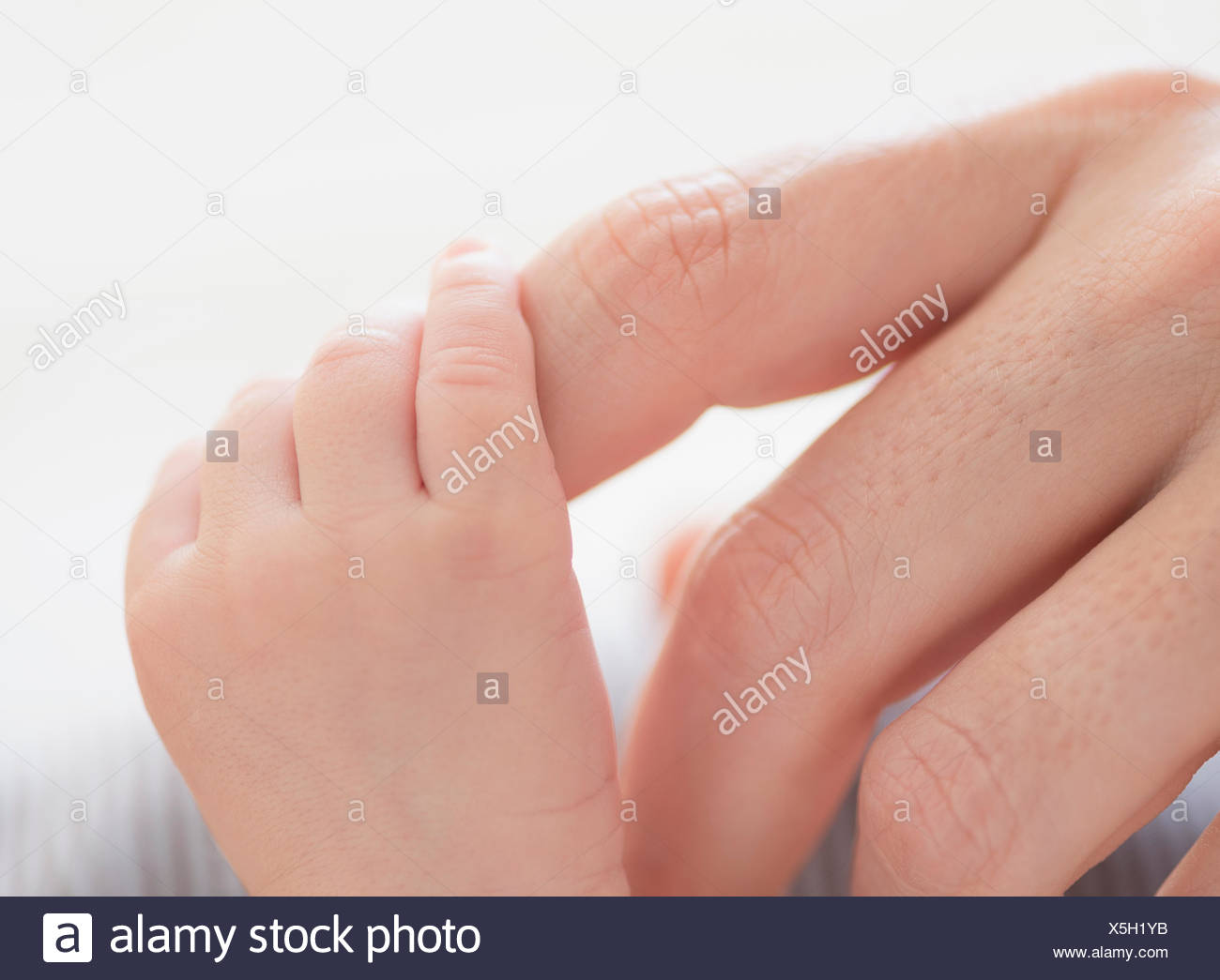 Baby Touching Mothers Hand High Resolution Stock Photography and Images ...