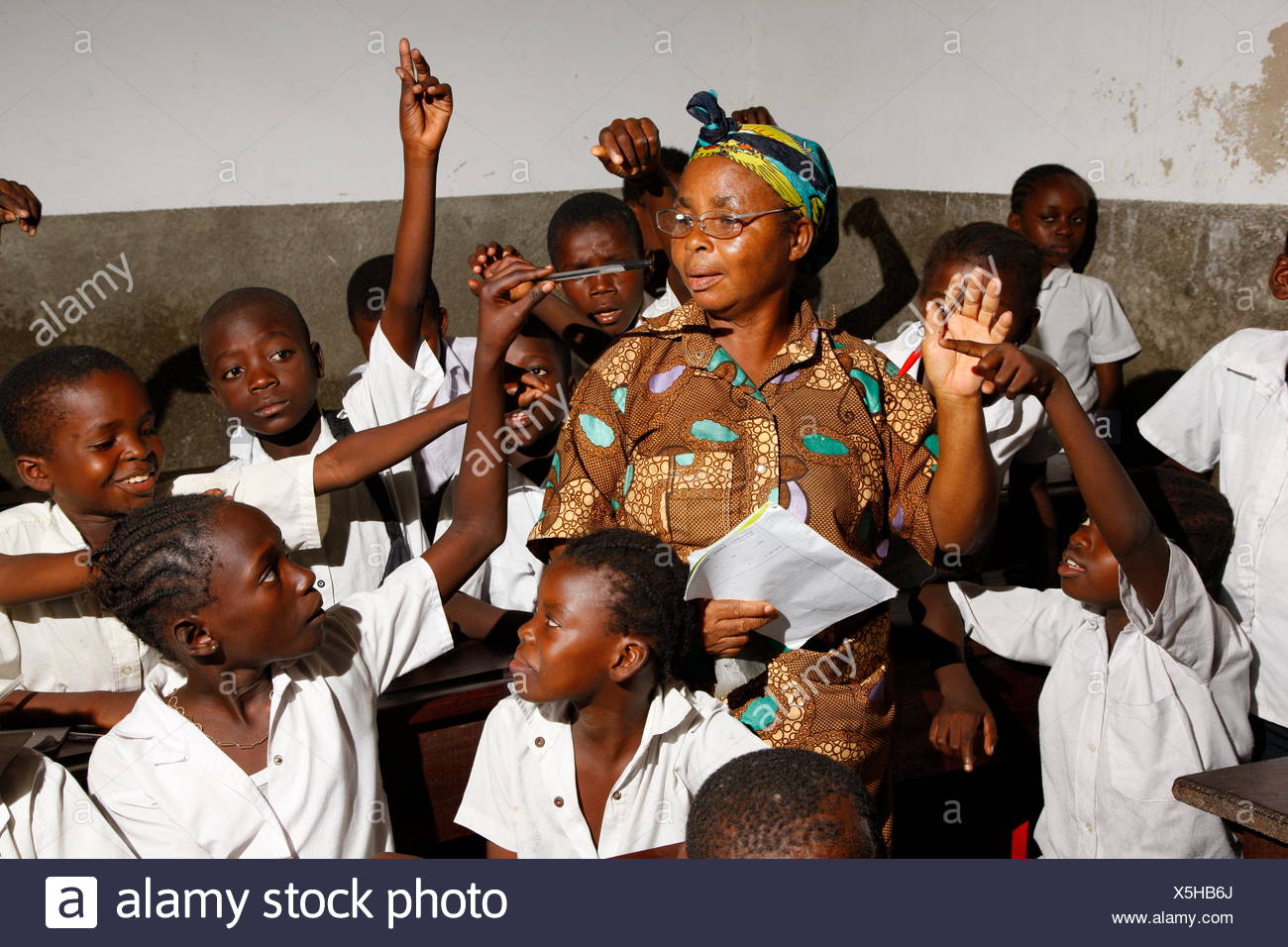 School Children Class Teacher High Resolution Stock Photography and ...