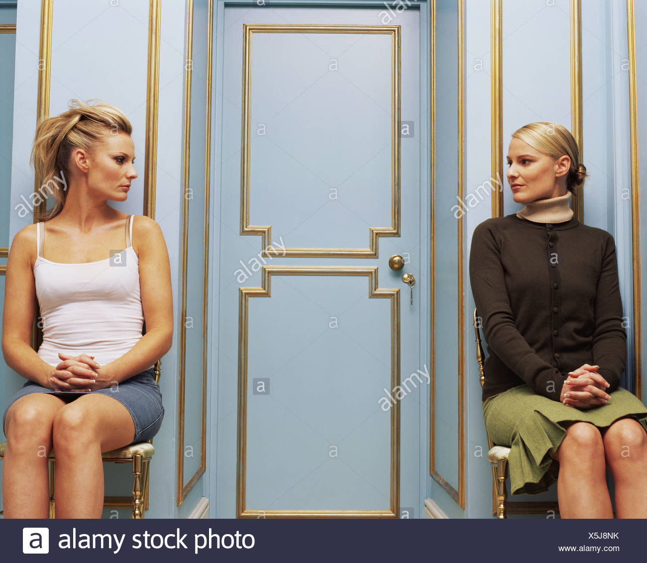 Two Women Waiting High Resolution Stock Photography and Images - Alamy