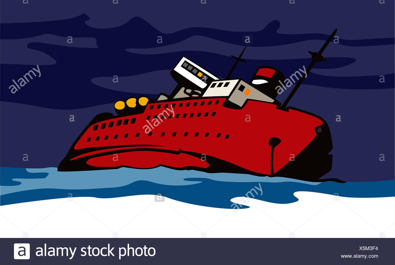Sinking Ship Illustration Stock Photos & Sinking Ship Illustration ...