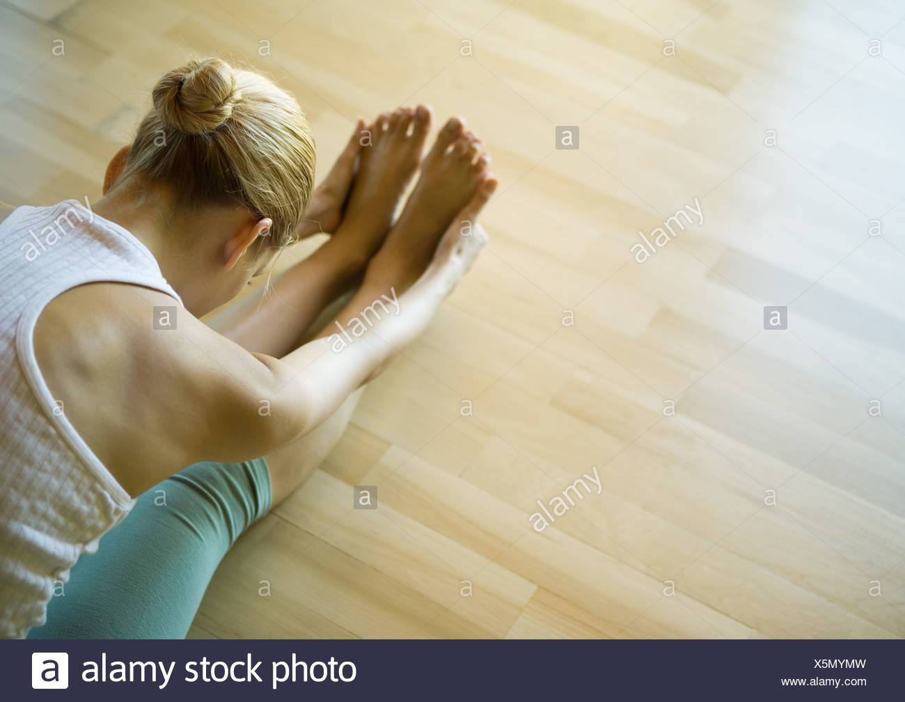 Woman Bending Over Touching Toes High Resolution Stock Photography and ...