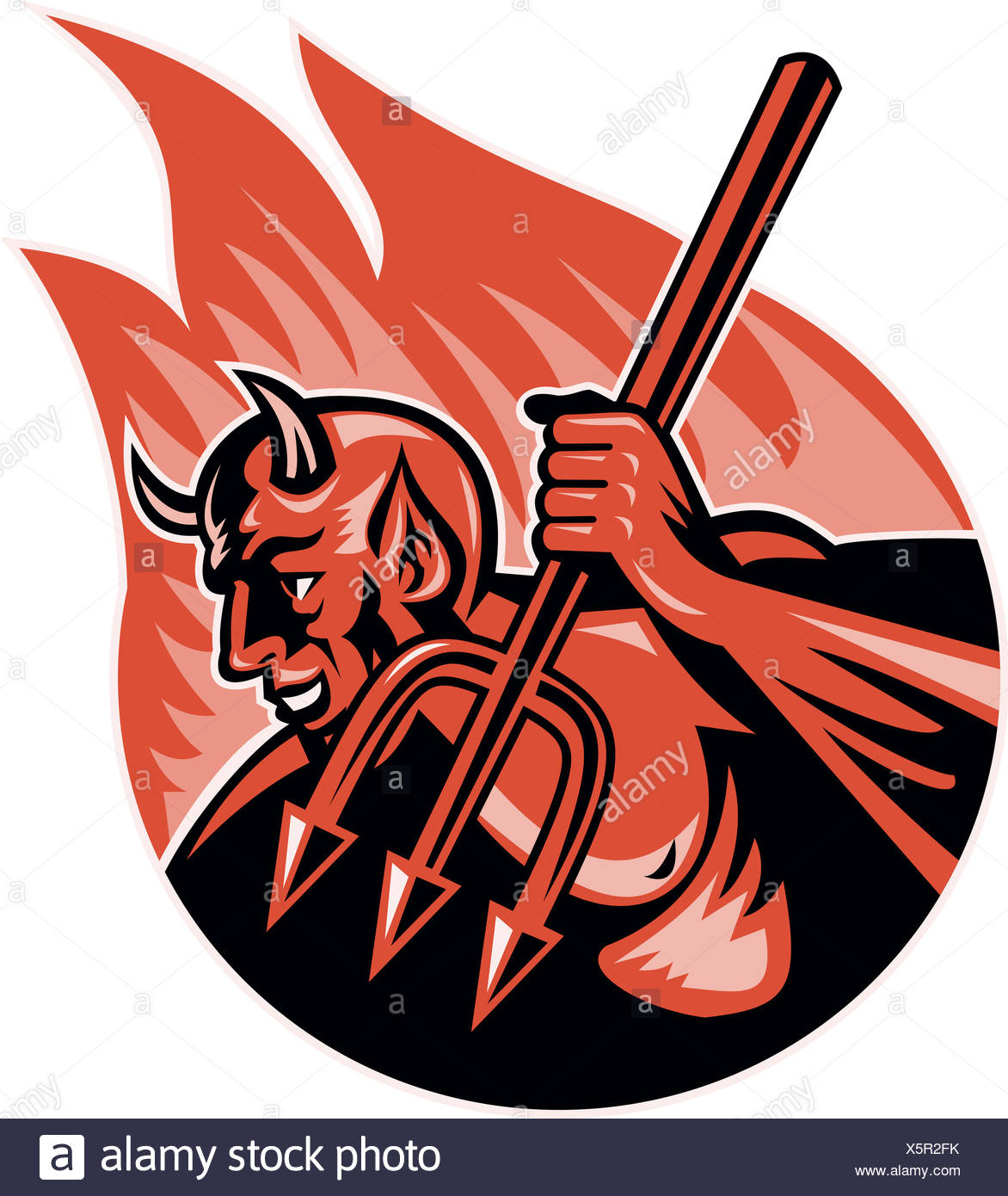 Devil Demon Trident Pitchfork Stock Photos & Devil Demon Trident ...
