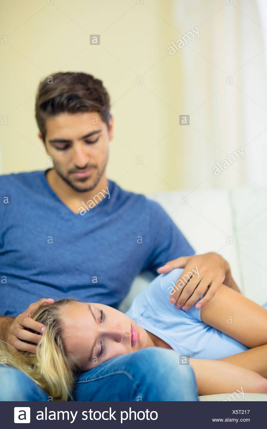 Young Woman Lying On His Lap High Resolution Stock Photography and ...