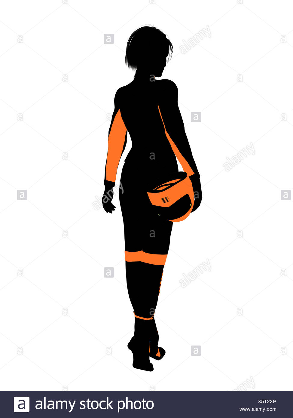 Woman Motorcycle Silhouette High Resolution Stock Photography and ...