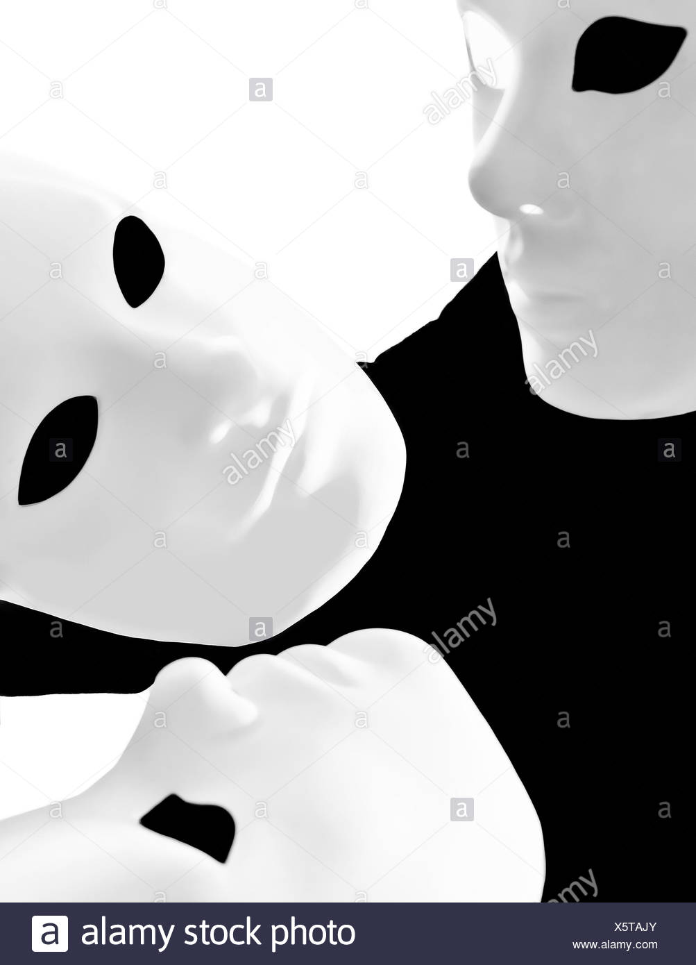 Mime Mask Silhouette Stock Photos & Mime Mask Silhouette Stock Images ...