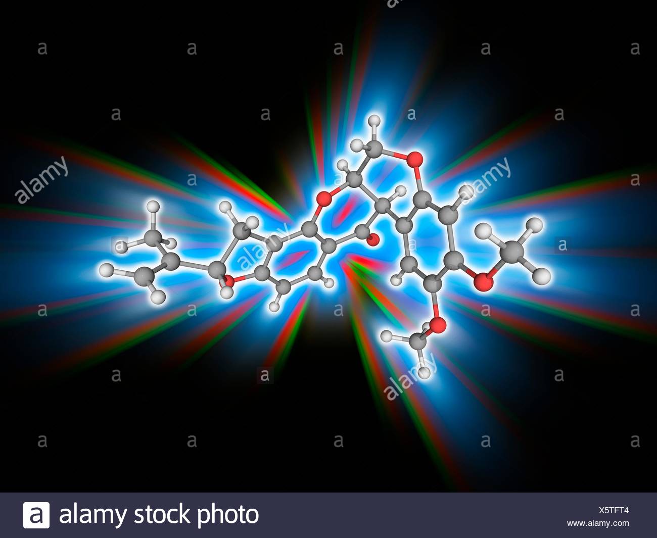 Rotenone Broad Spectrum Insecticide Molecule High Resolution Stock ...