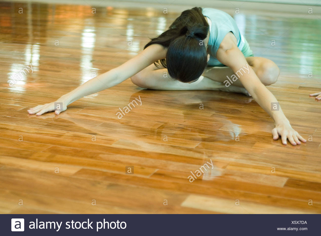 Woman Bending Over Head Down High Resolution Stock Photography and ...