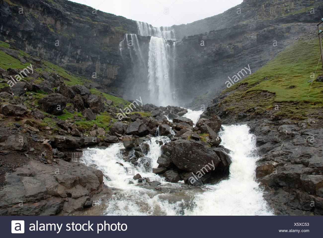 Biggest Waterfall Of Faeroer High Resolution Stock Photography and ...