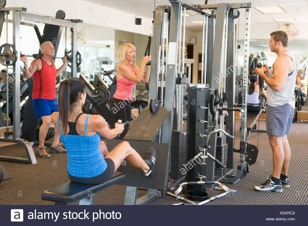 Training Gym Middle Aged High Resolution Stock Photography and Images ...
