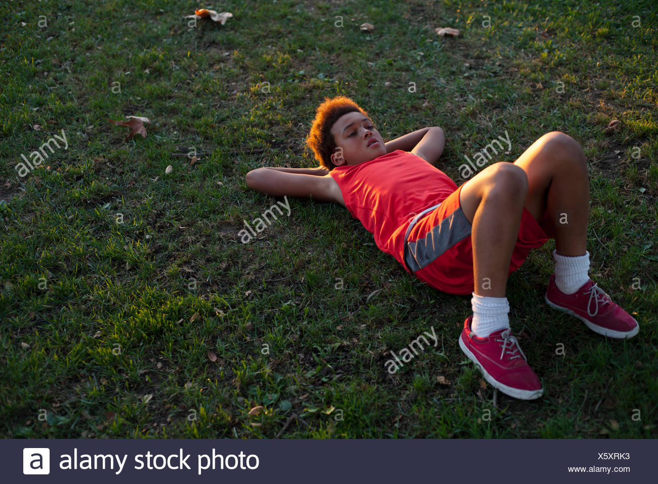Boy Lying Down High Resolution Stock Photography and Images - Alamy