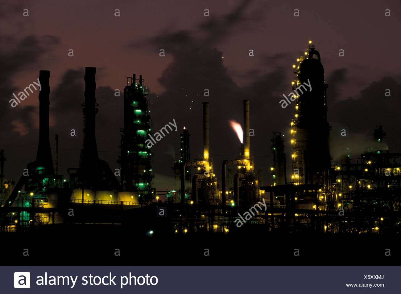 Gas Flare Stack Burning Waste High Resolution Stock Photography and ...
