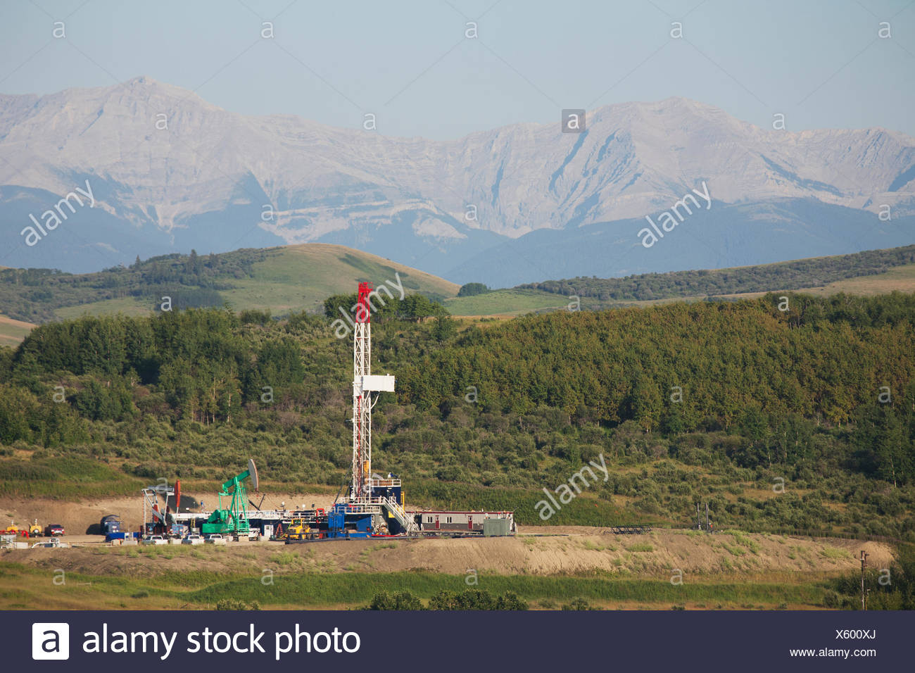 Alberta Canada Gas Plant Mountains High Resolution Stock Photography ...