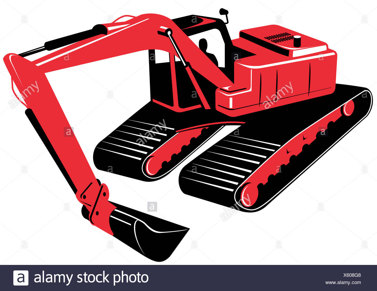 Excavator Cut Out Stock Images & Pictures - Alamy