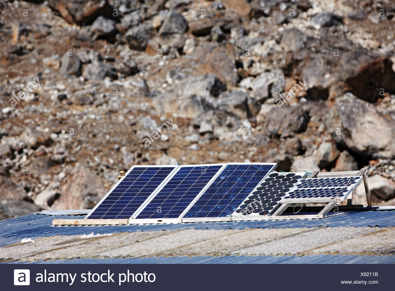 Nepal Renewable Energy Solar Panel High Resolution Stock Photography ...
