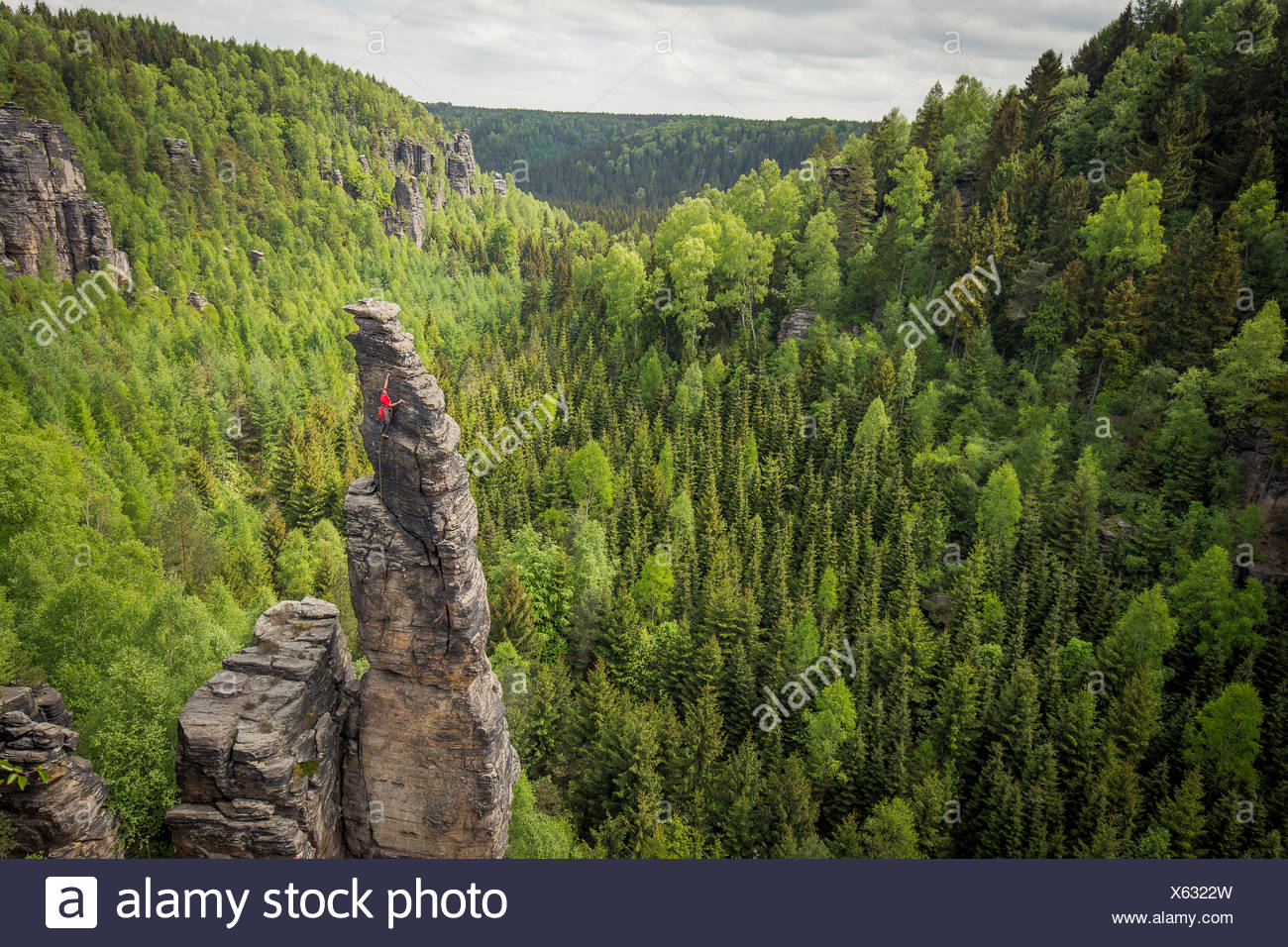 Climbing In Saxon Switzerland High Resolution Stock Photography and ...