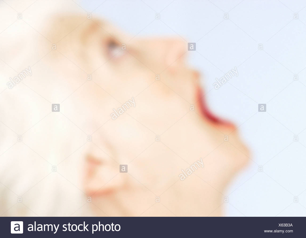 Woman Mouth Open Side Profile High Resolution Stock Photography and ...