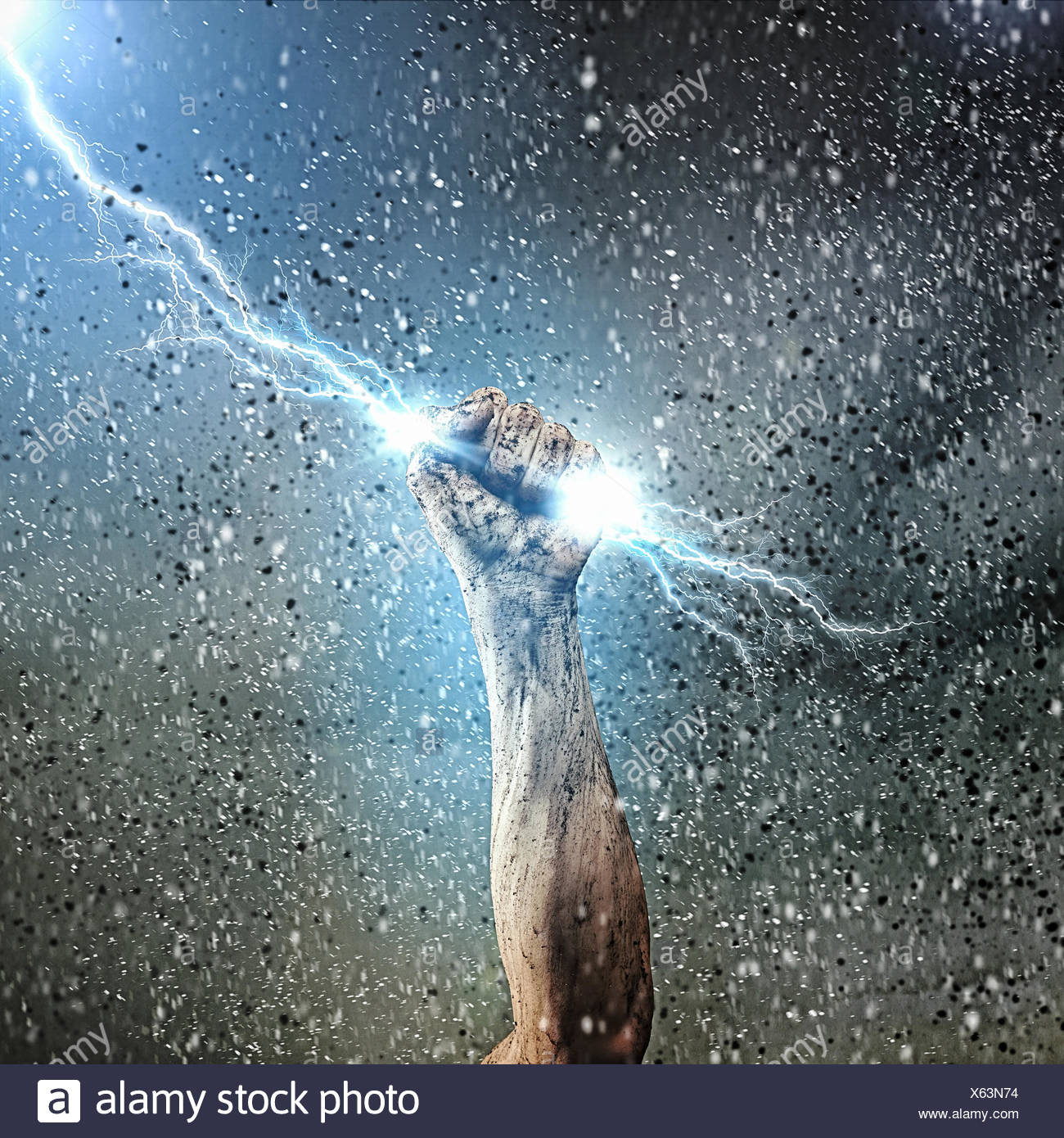 Thunder And Lightning Close Up Stock Photos & Thunder And Lightning ...
