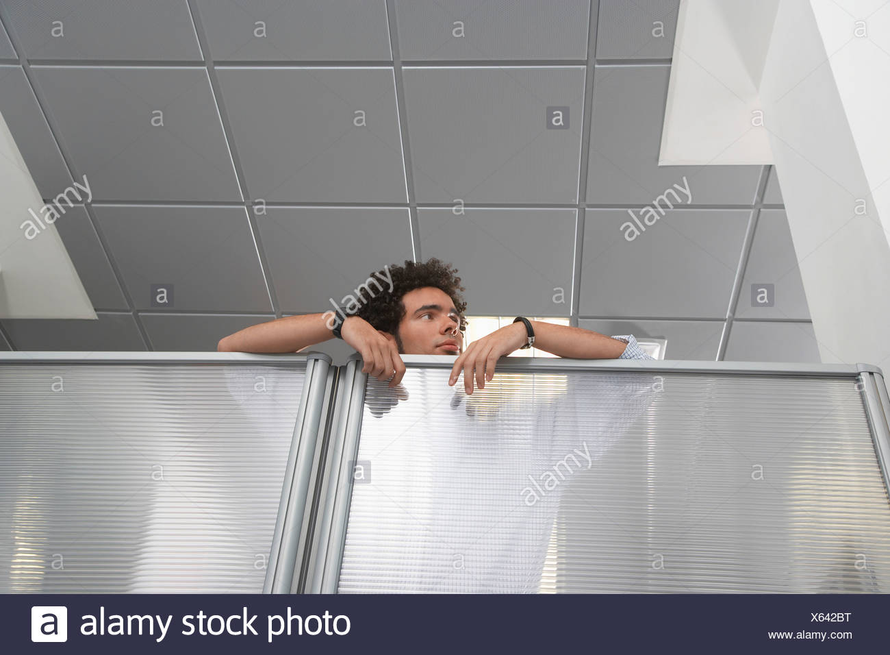 Looking Over Cubicle High Resolution Stock Photography and Images - Alamy