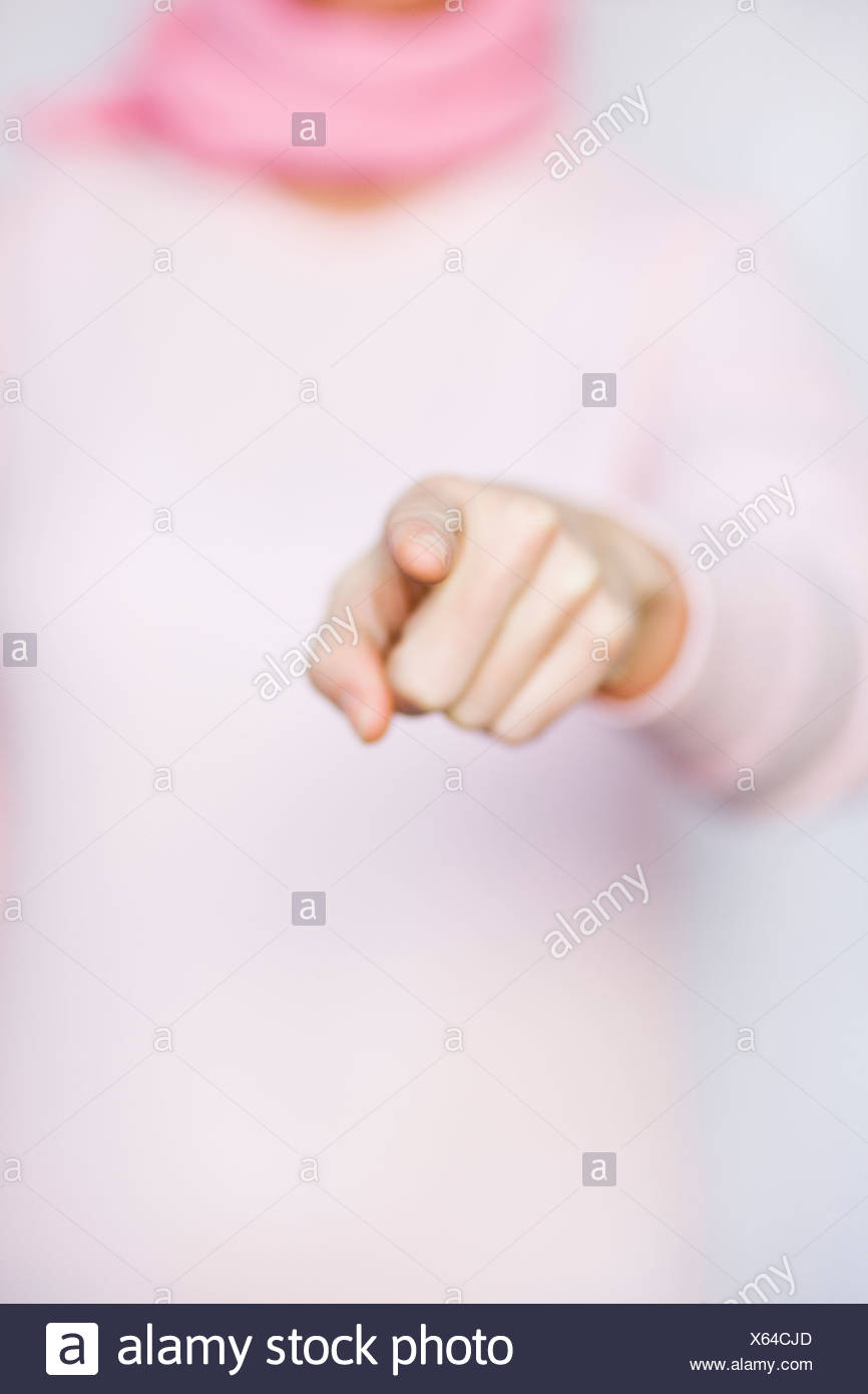 Finger Pointing Hand Pointing Direction High Resolution Stock ...