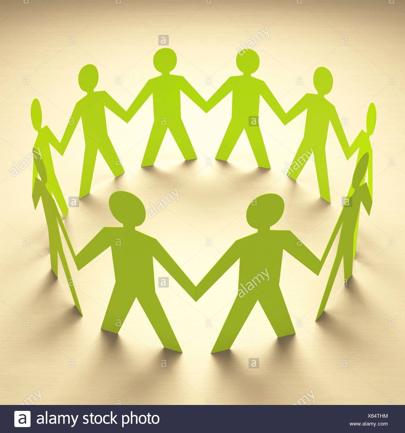 Circle Of Paper Chain People Stock Photos & Circle Of Paper Chain ...