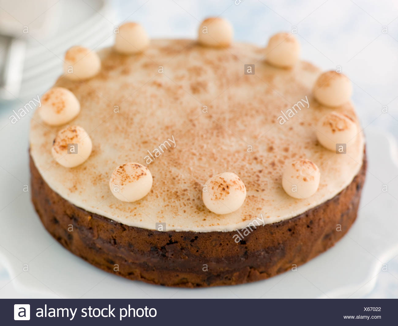 Marzipan Icing Fruit Cake Stock Photos & Marzipan Icing Fruit Cake ...