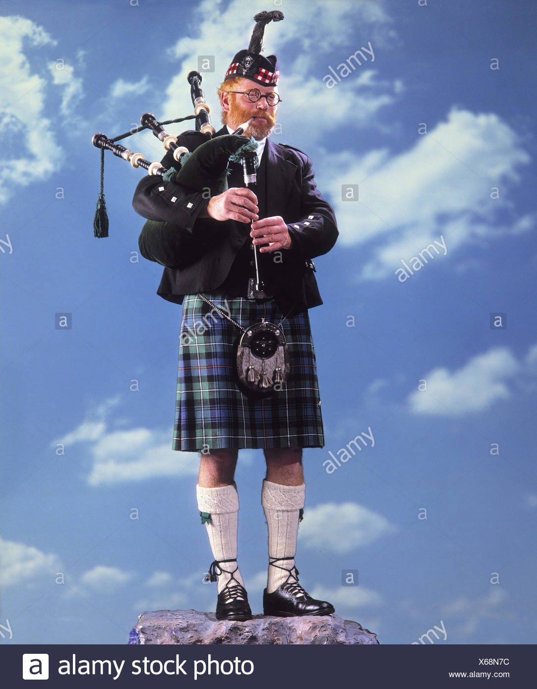 Great Britain Scotland Bagpipes Player High Resolution Stock ...