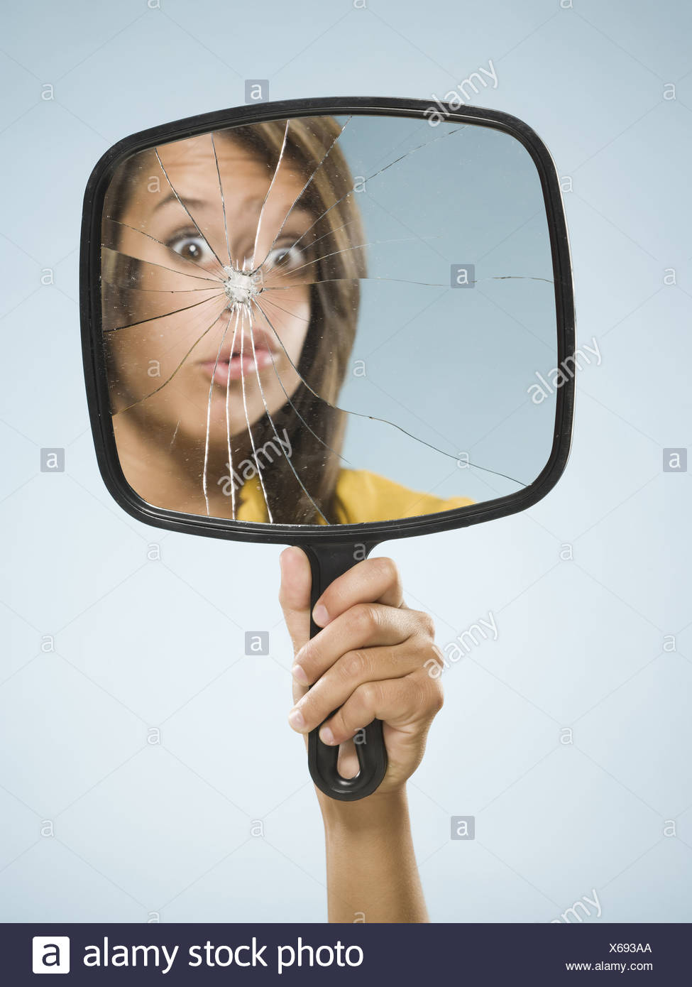 Shattered Hand Mirror High Resolution Stock Photography and Images - Alamy