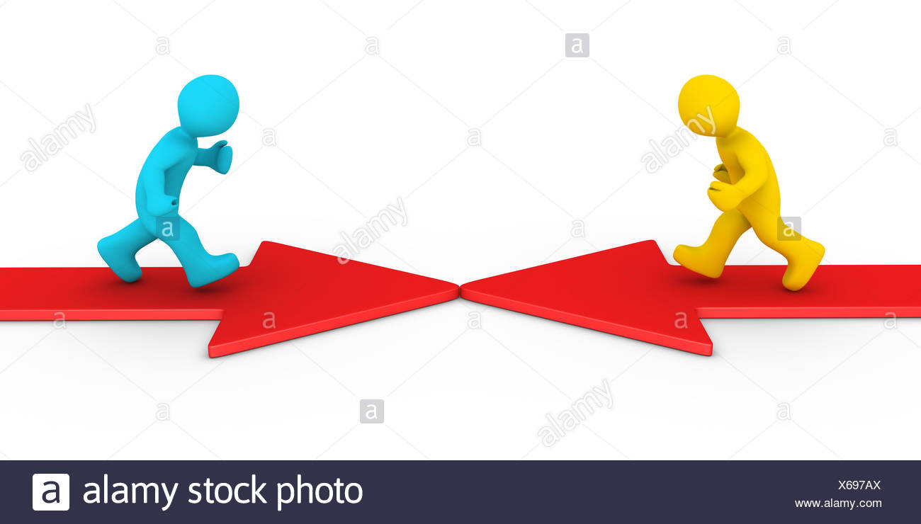 Two Arrows Opposite Direction High Resolution Stock Photography and ... Two Arrows Opposite Direction High Resolution Stock Photography and ...