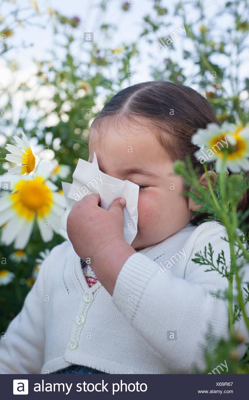 Girl Sneezing Flowers High Resolution Stock Photography and Images - Alamy