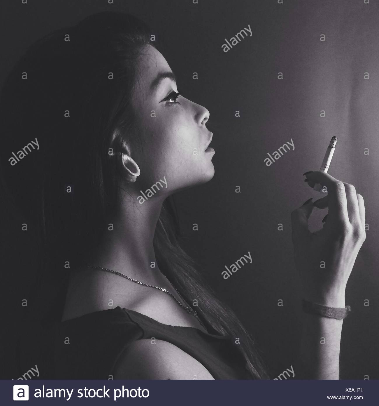 Smoking Side View High Resolution Stock Photography and Images - Alamy