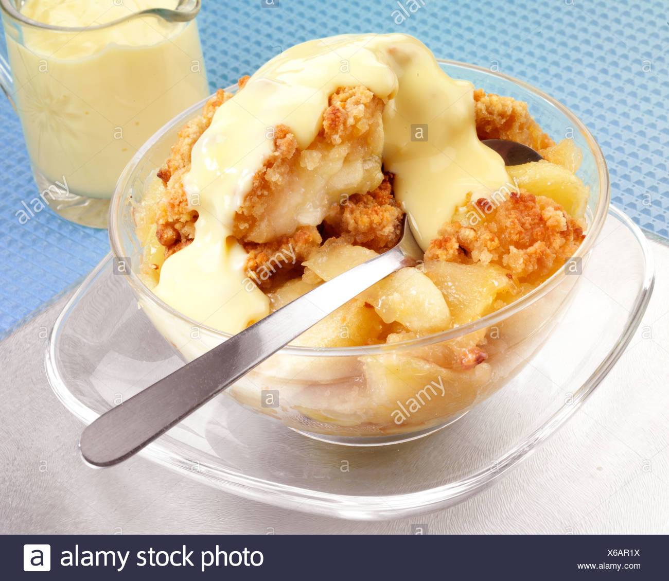 Apple Crumble With Custard High Resolution Stock Photography and Images ...