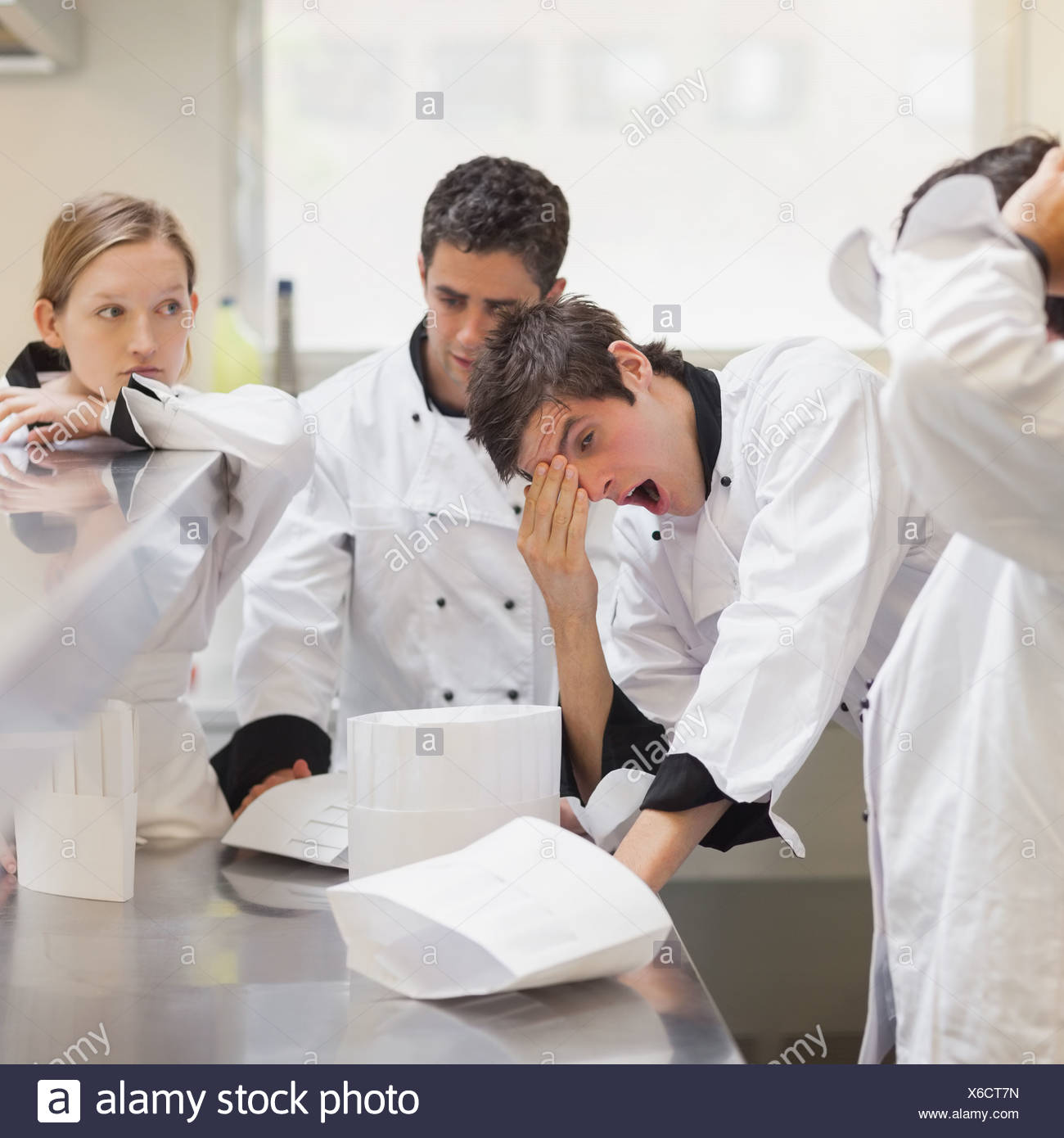 Kitchen Chef Tired Female High Resolution Stock Photography and Images ...