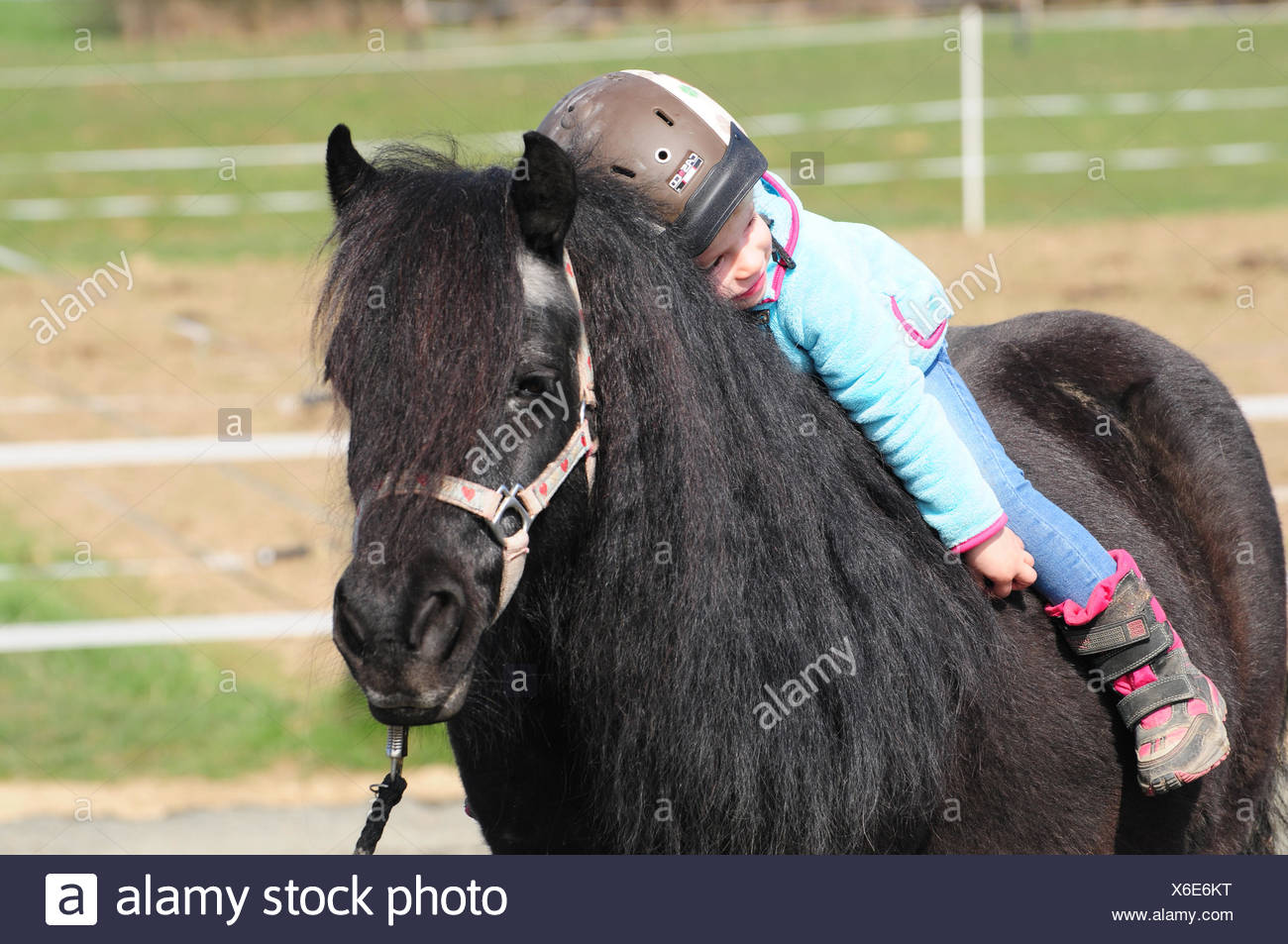 Black Child Riding Horse Helmet High Resolution Stock Photography and ...