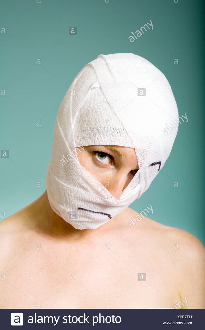 Woman Head Wrapped In Bandage High Resolution Stock Photography and ...