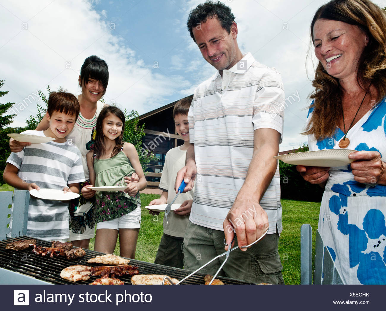 Family Barbeque Generation High Resolution Stock Photography and Images ...