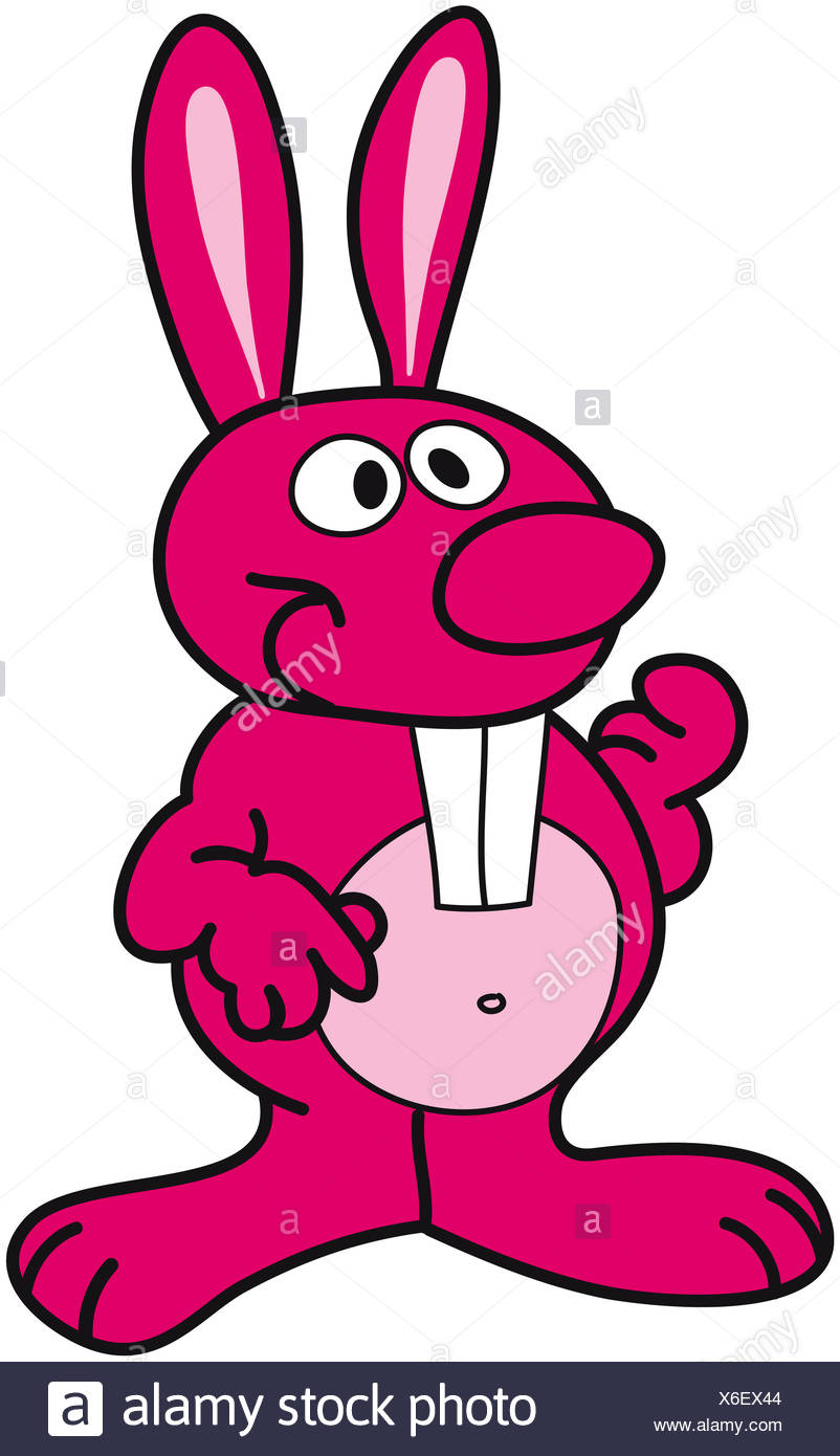 Cartoon Illustration Fat Rabbit Smiling High Resolution Stock ...