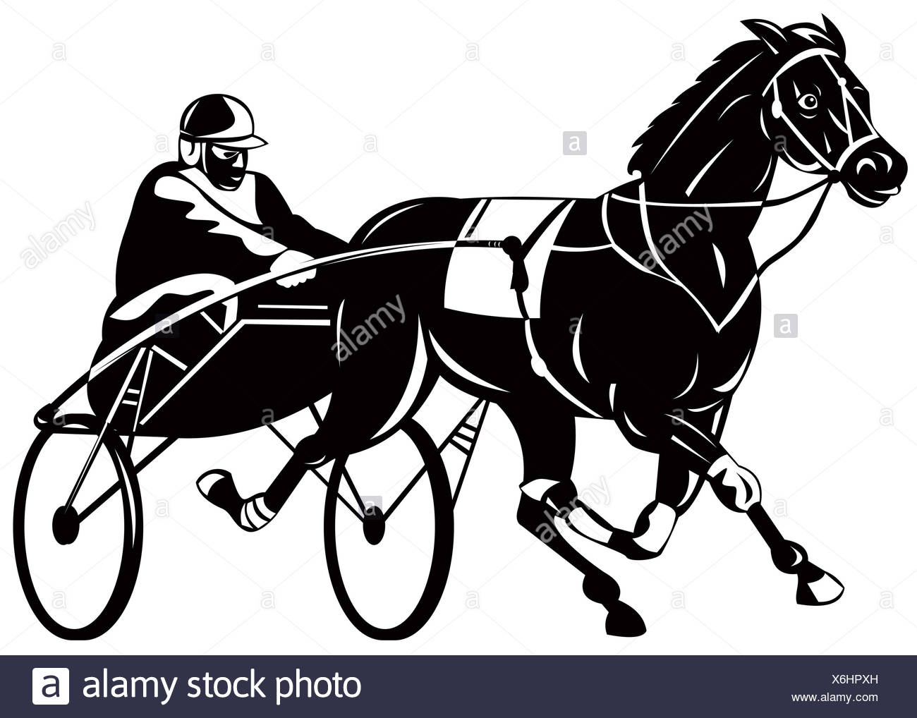 Illustration Horse And Harness Racing High Resolution Stock Photography ...