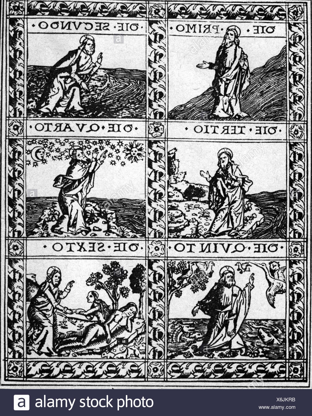 Bible Genesis Black and White Stock Photos & Images - Alamy