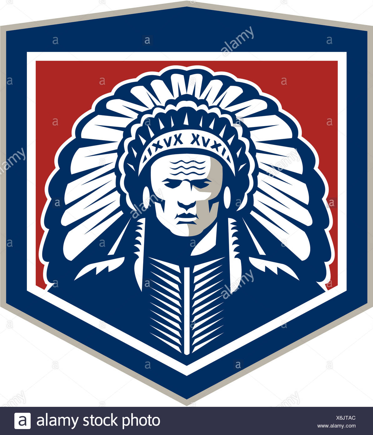 Native American Warrior Shield High Resolution Stock Photography and ...