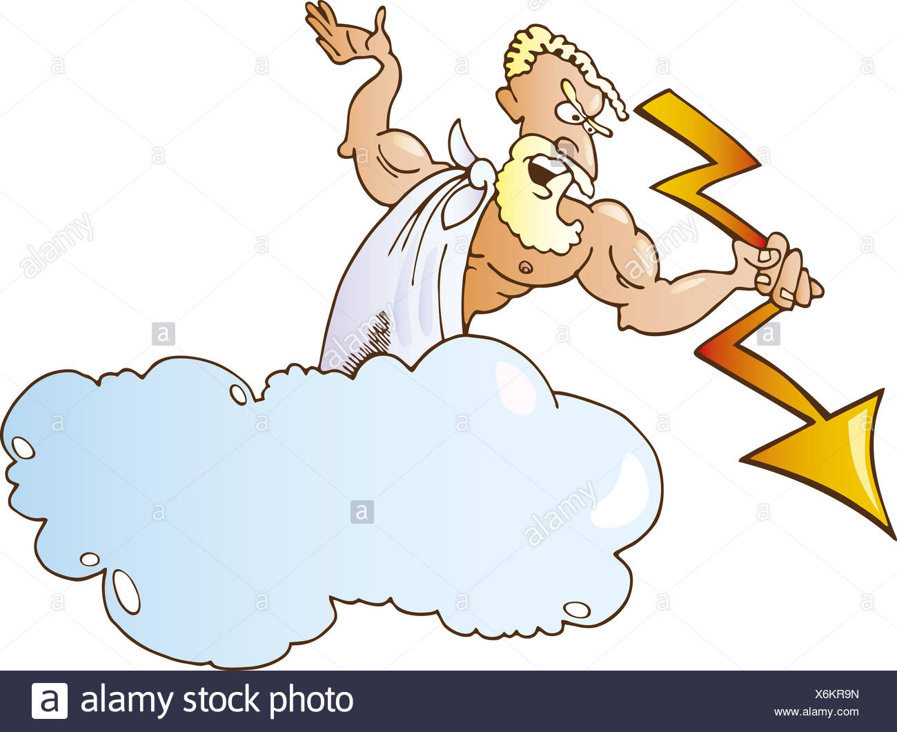 Cartoon Illustration Greek God Zeus High Resolution Stock Photography and Images - Alamy
