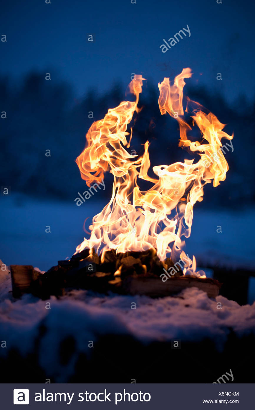 Bonfire On Snow High Resolution Stock Photography and Images - Alamy
