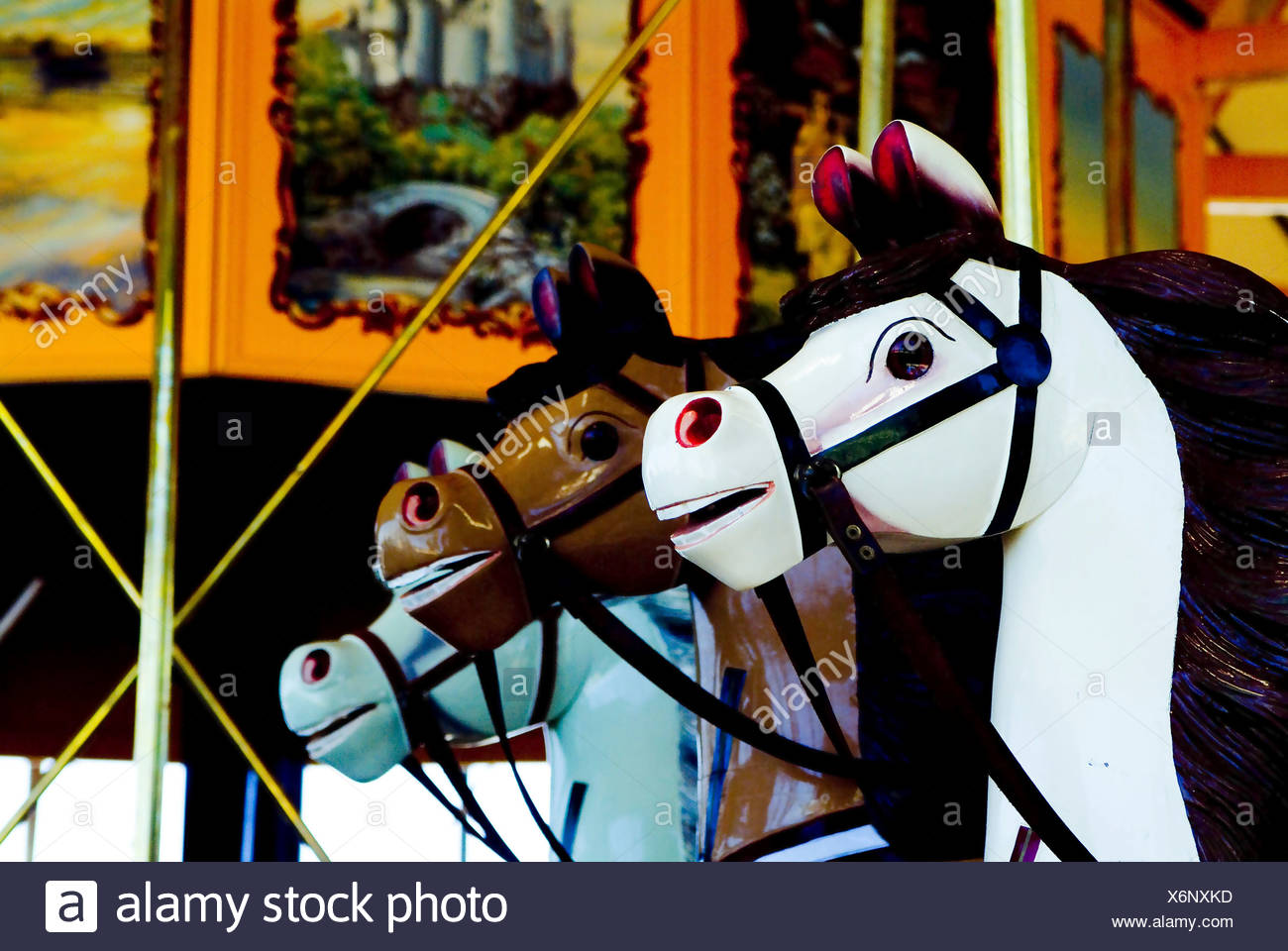 Merry Go Round Carousel Horses High Resolution Stock Photography and ...