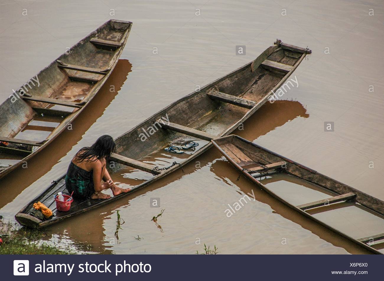 Woman Bathing In River Stock Photos & Woman Bathing In River Stock ...